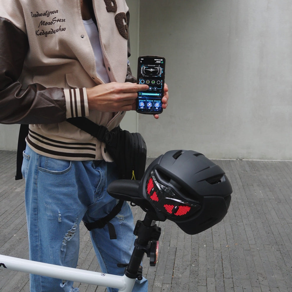 Smart LED Helmet Display with App Control for Bike & Motorcycle – Blazexel