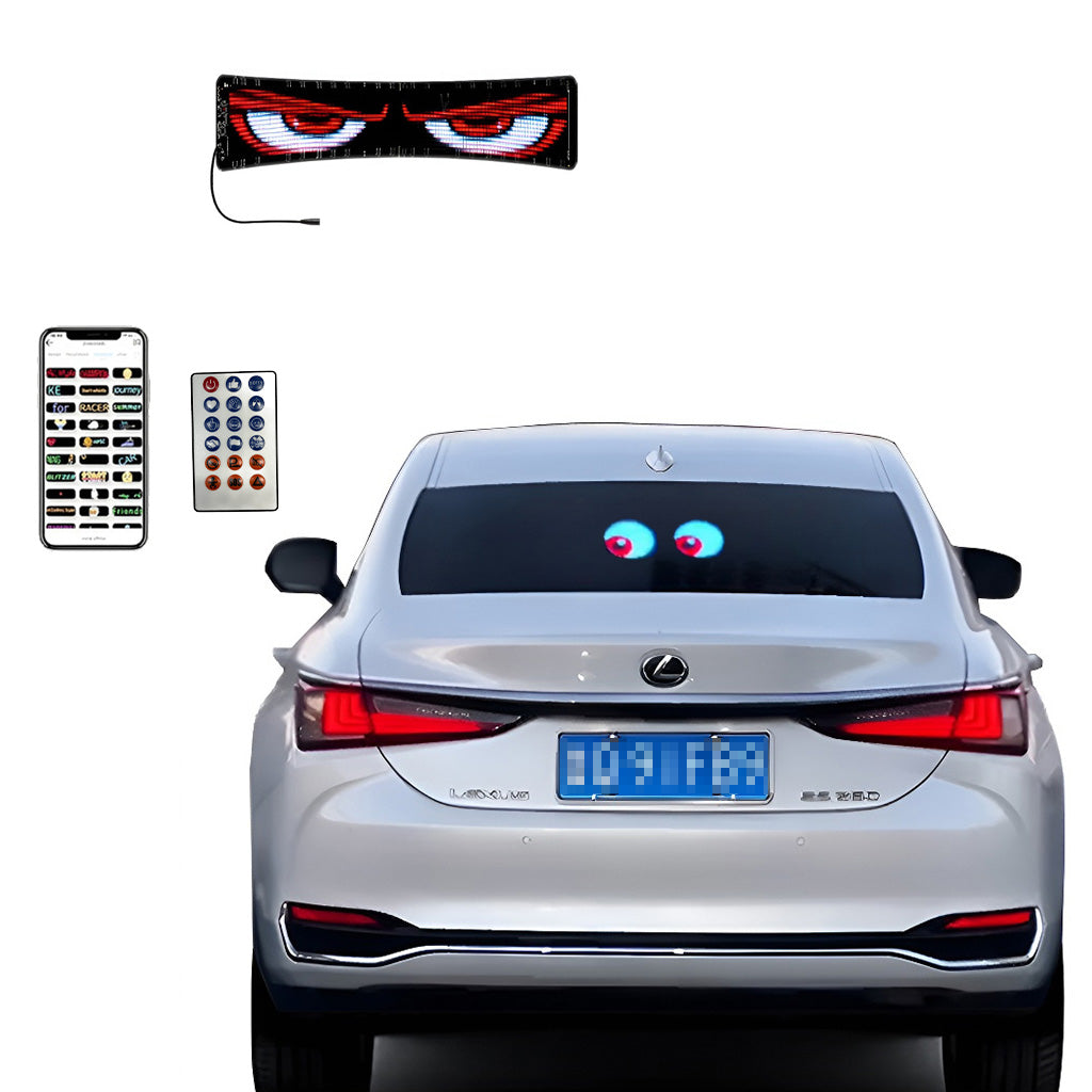 Programmable Flex Devil Eyes Led Car Sign | Blazexel
