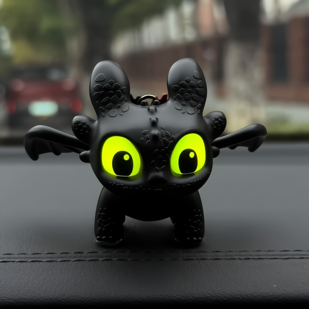 Light-Up Night Fury Keychain | Cute Glow Dragon Keyring Gift – Blazexel